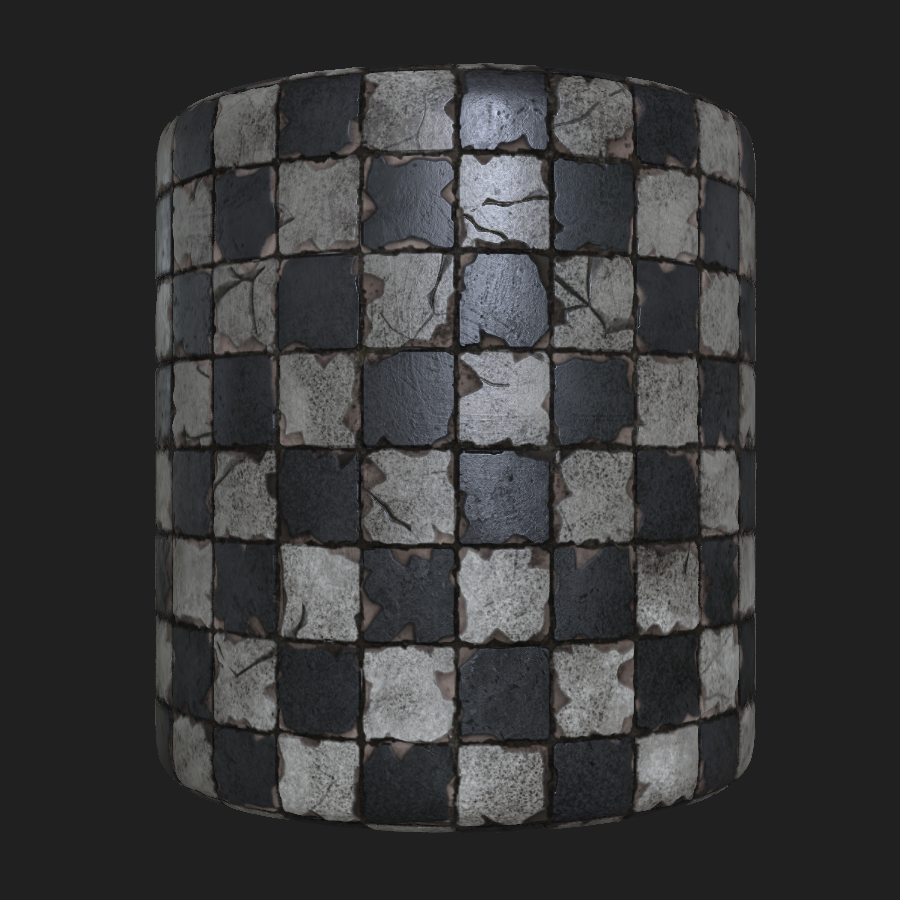 Material Substance Designer | Old tile floor