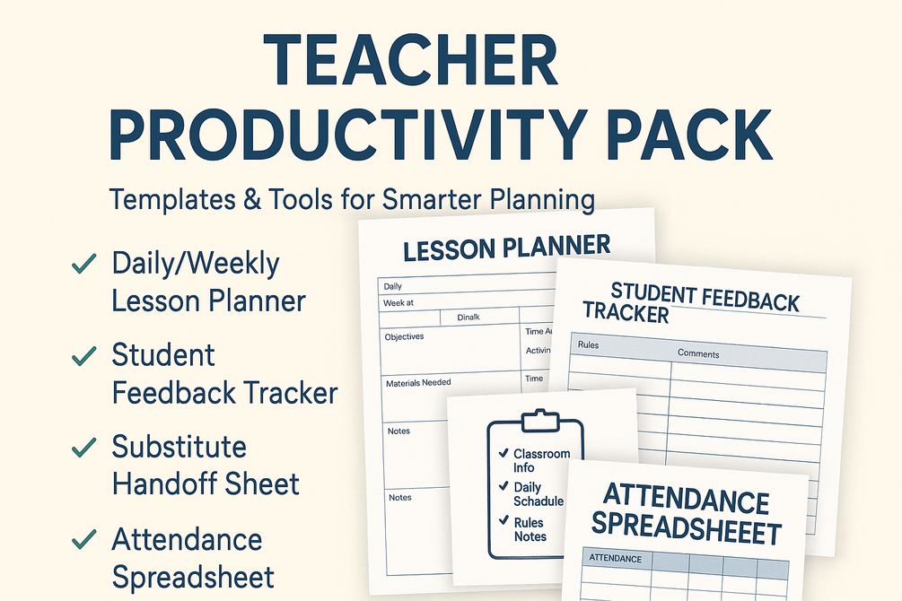 Teacher Productivity Pack: Templates & Tools for Smarter Planning
