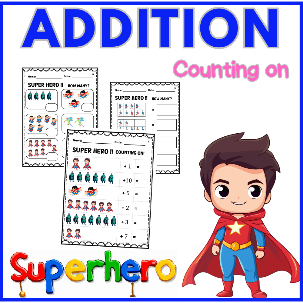 Superhero Math Quest: Count & Conquer/Addition/Counting on/Grades PreK-2nd