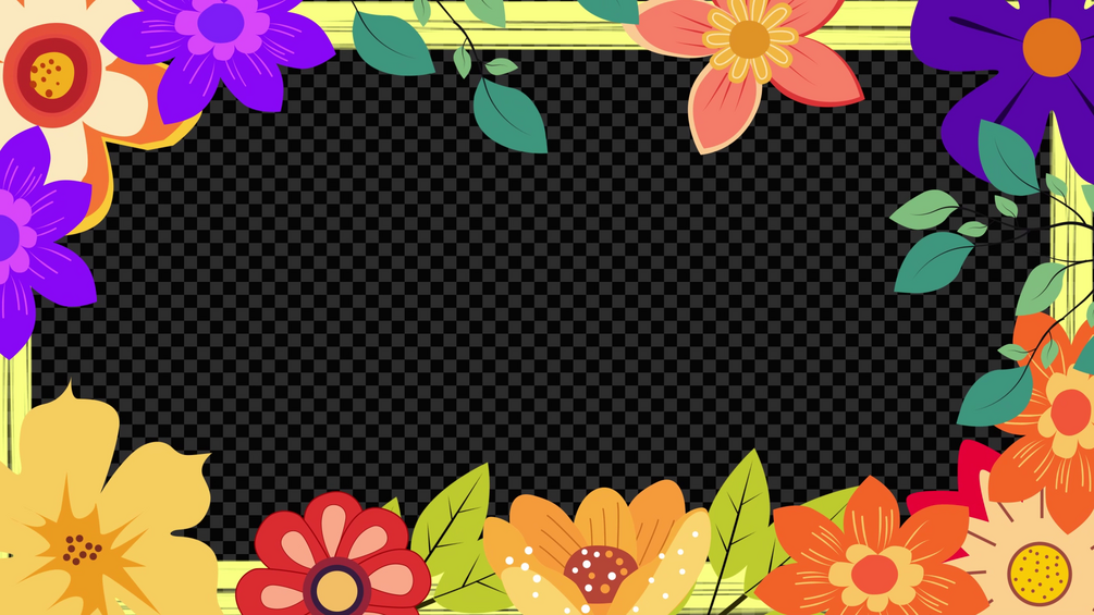 Floral Frame: (Drag & Drop) Motion Graphics