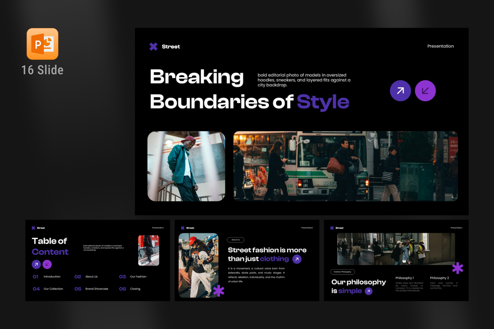 Street Fashion Powerpoint template