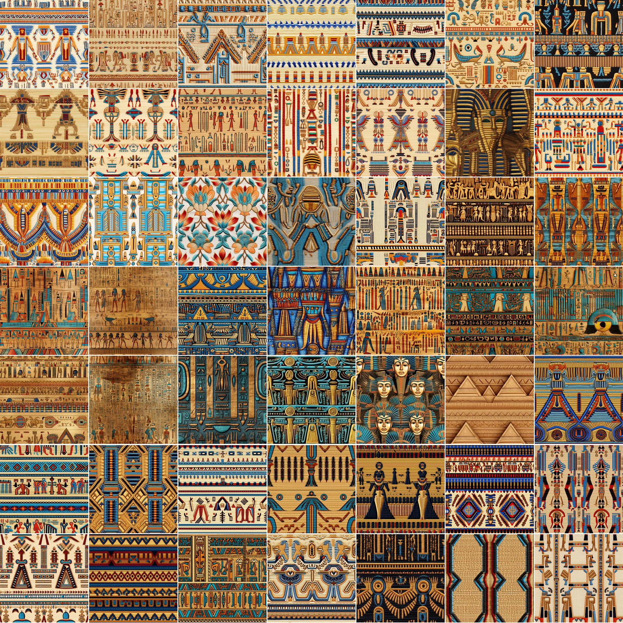 130 Procreate Egypt Patterns Collection