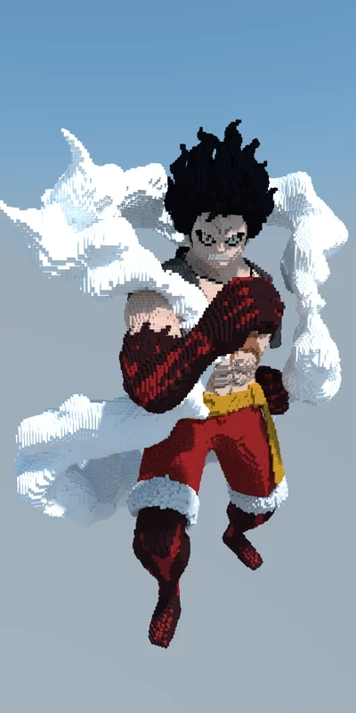 Monkey D. Luffy from One Piece (Snake Man Luffy) - Minecraft 3D Build ...