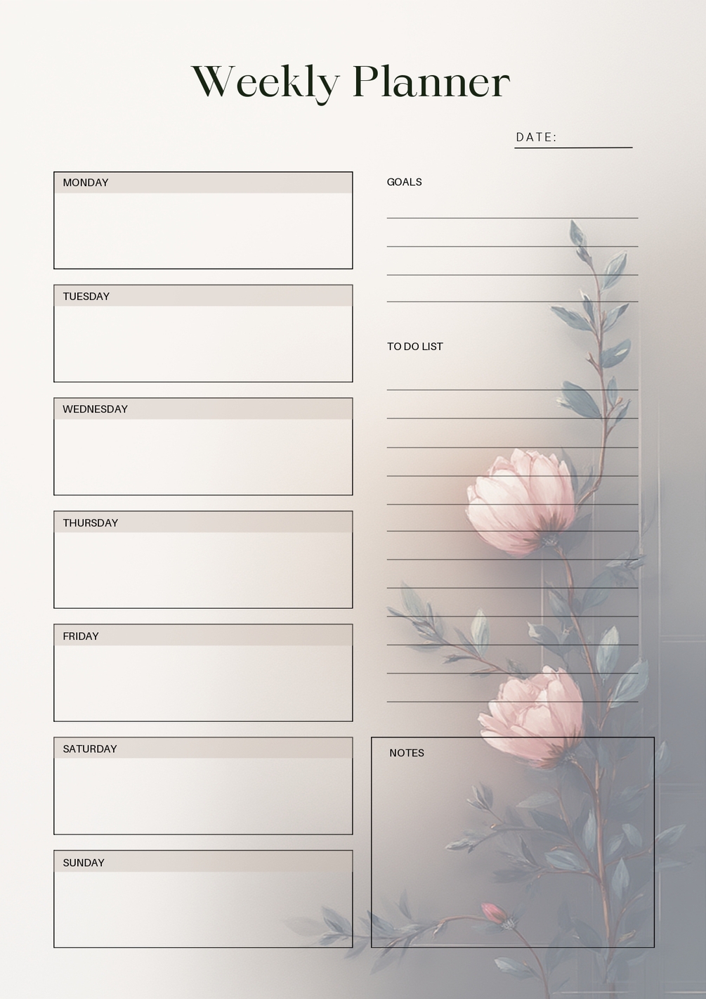 Weekly Planner - Editable & Printable