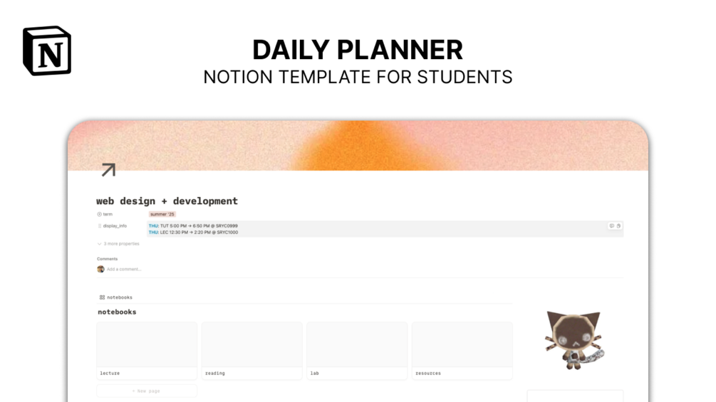 Student Planner - Notion Template