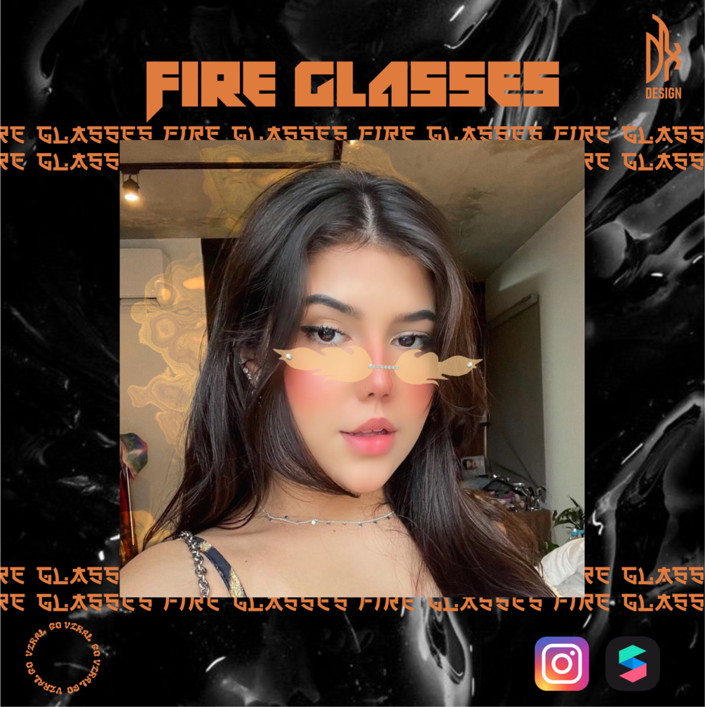 FIRE GLASSES SPARK FILTER | fire segmentation | fire glasses mold | full makeup