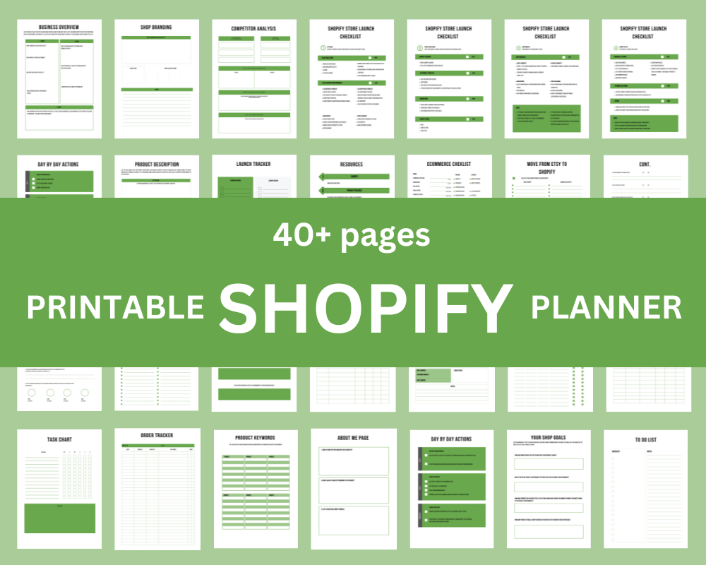 PRINTABLE | Shopify Planner