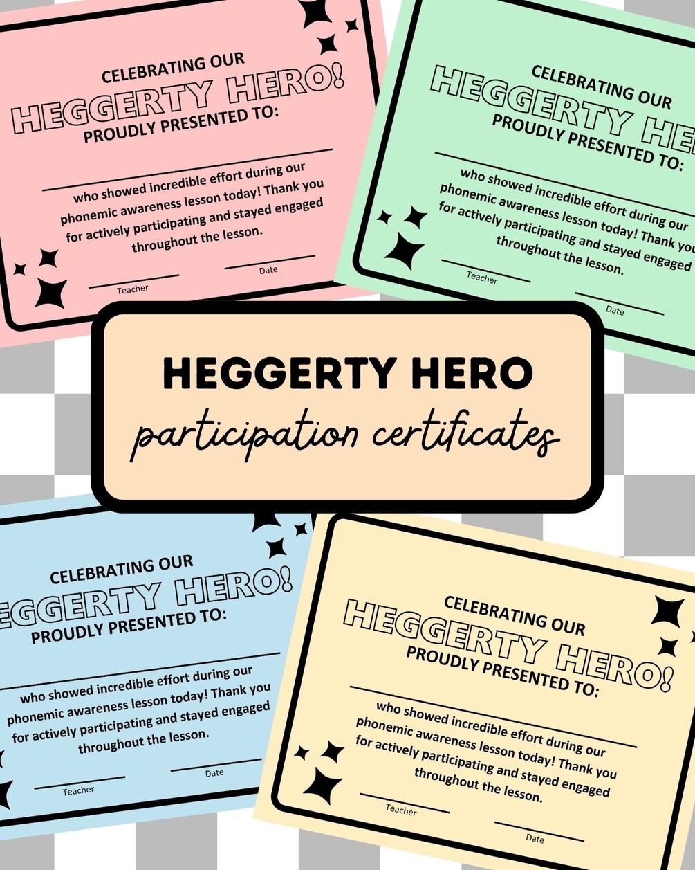 Heggerty Hero Certificates | Katie Palin