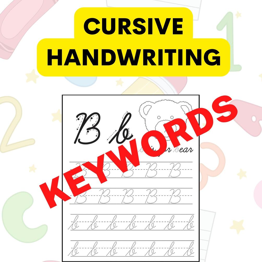100 Cursive Handwriting Book Keywords