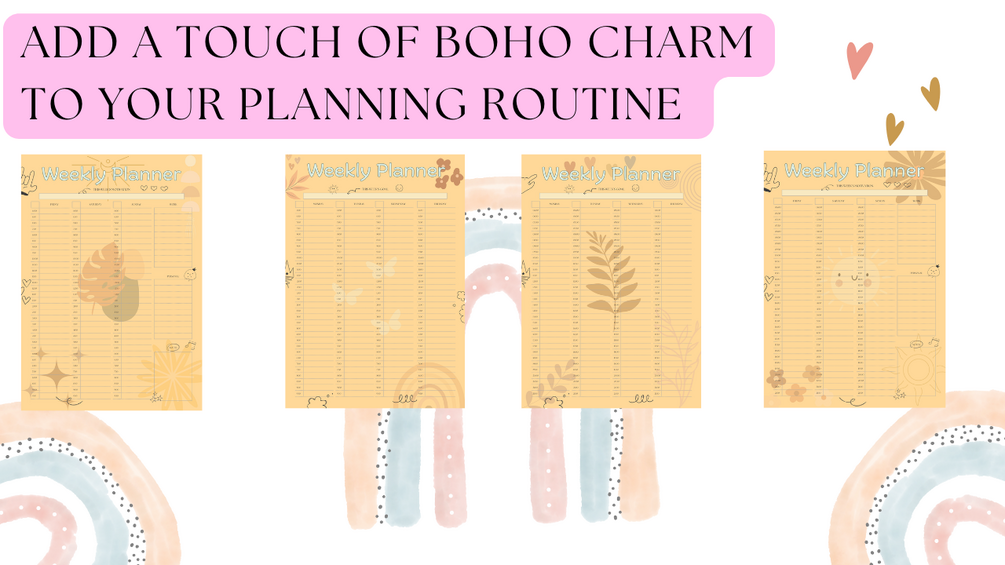 Boho Weekly planners
