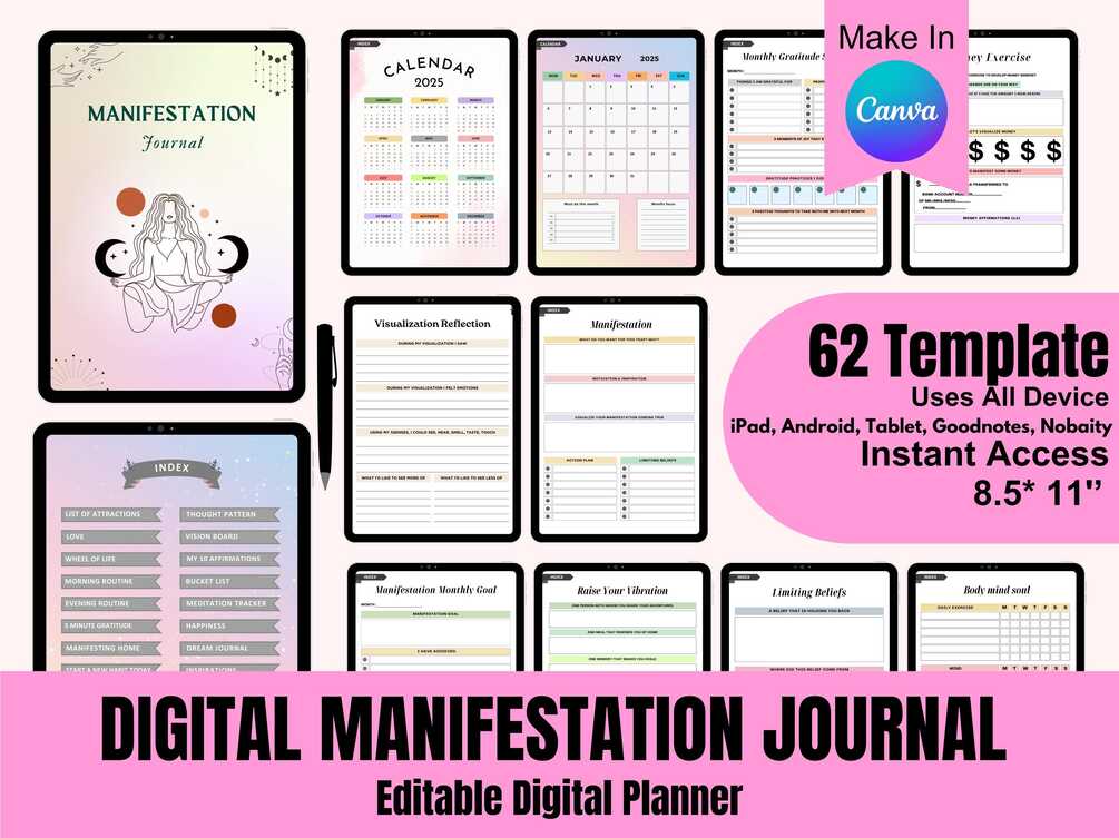 Manifestation Journal, Law of Attraction Techniques, Vision Board ...
