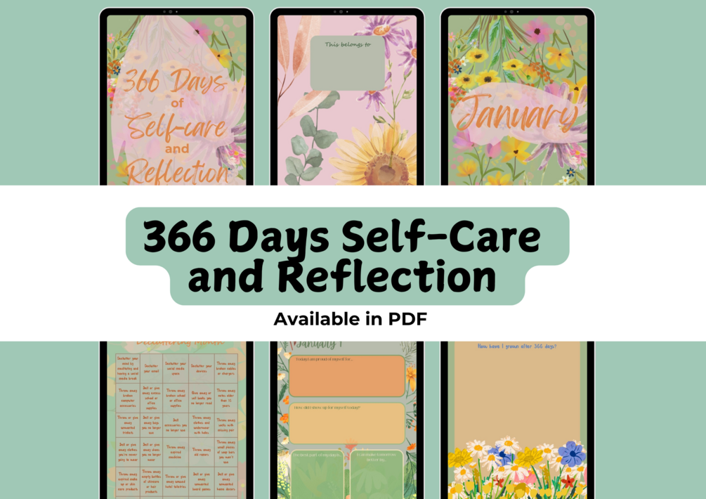 366 Days of Self Care (Green Floral Design)