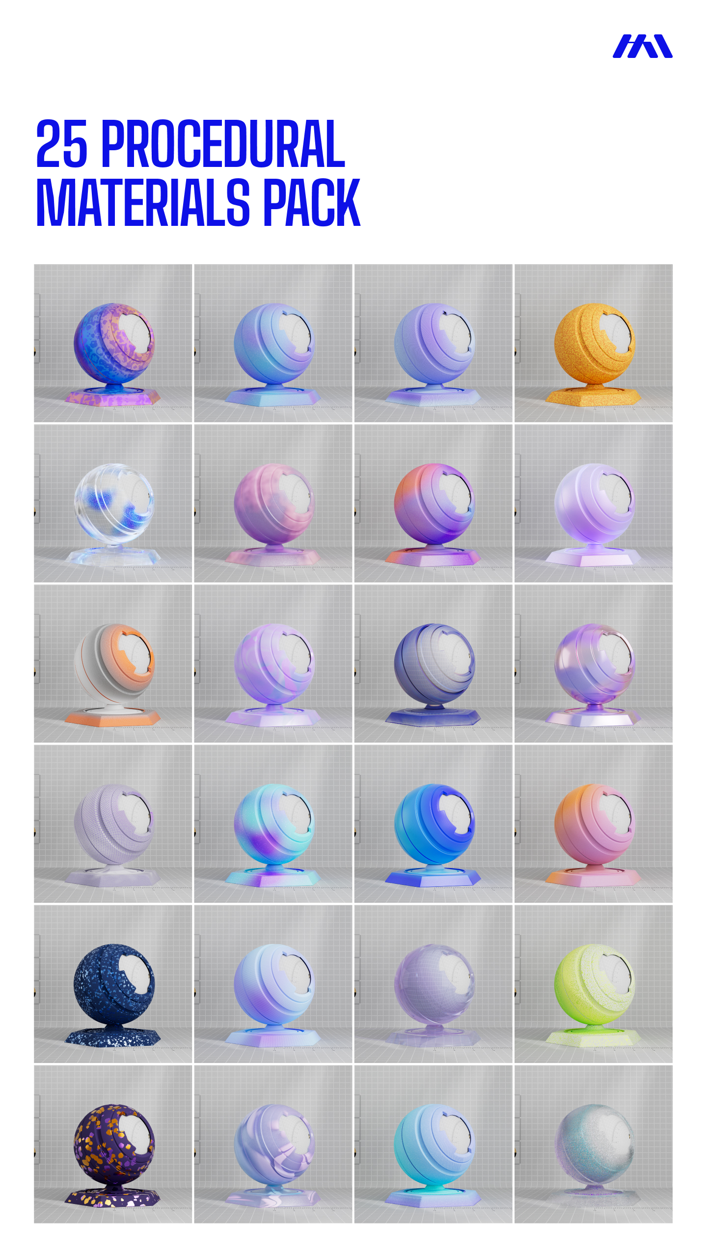 25 Procedural Materials Pack - HKA