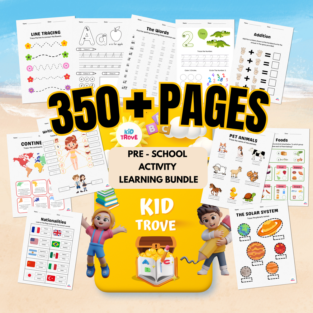 Preschool activity learning bundle