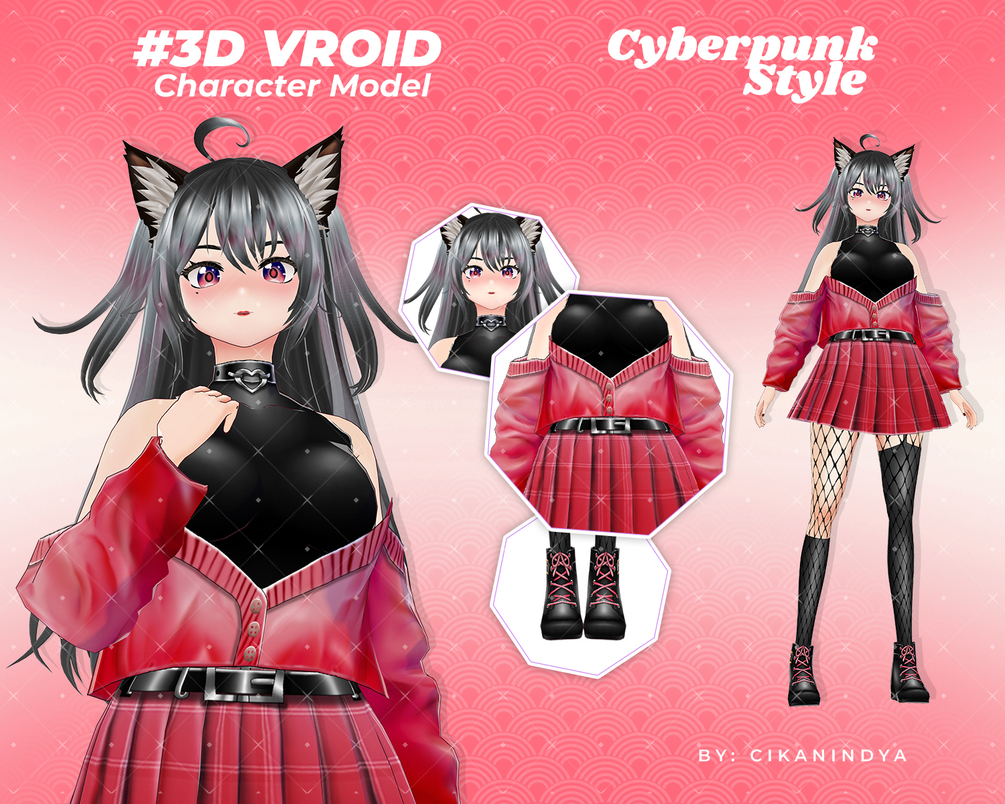 3D Vroid Character, Vtuber Model, 3d Model Commission, Vroid ...