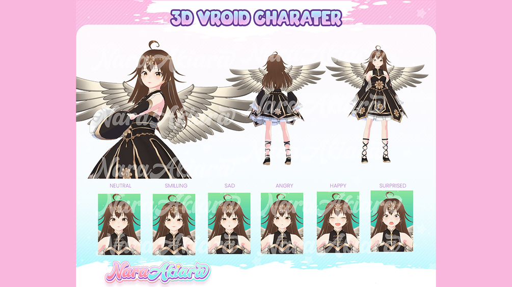 Sunny Anime Girl Ready 3D Vroid for Streamer