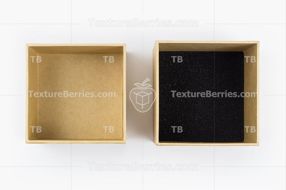 Two square cardboard boxes isolated on white