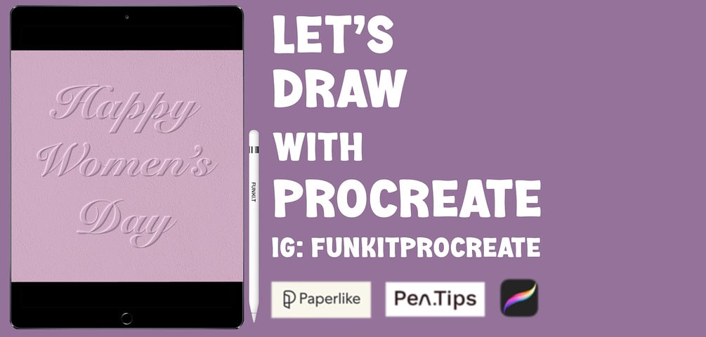 Embossed Happy Women’s Day Procreate Tutorial