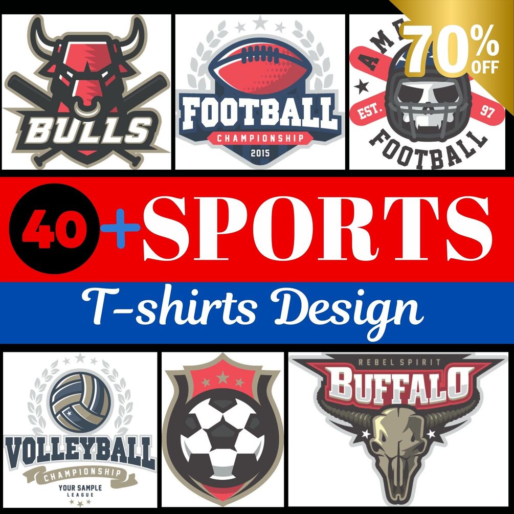 40 Sports T-Shirt Design Bundle