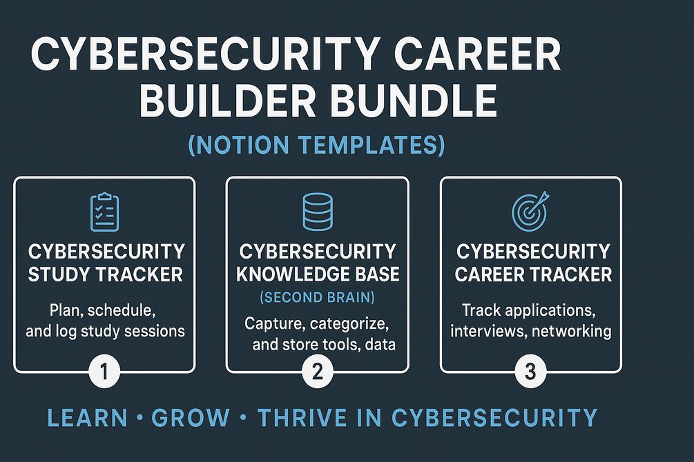 Cybersecurity Career Builder Bundle (Notion Templates)