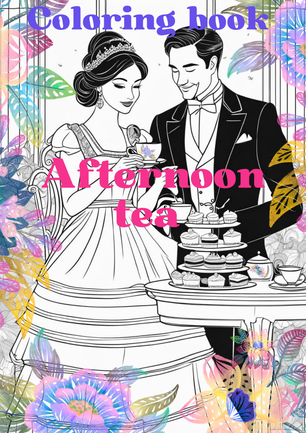 Afternoon tea 10 Instant Printables PDF Coloring Book for Children and ...