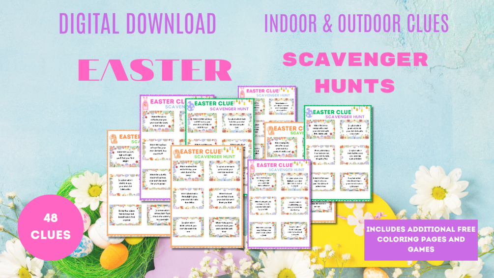 Easter Scavenger Hunts for Indoor and Outdoor Fun