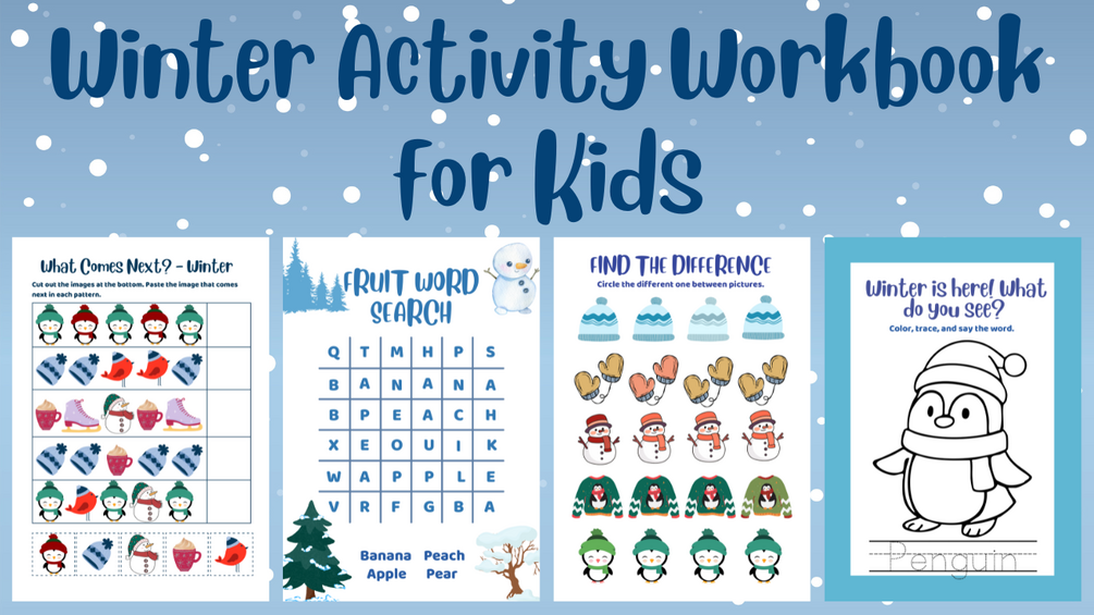 Winter Busy Book Printable | Screen-Free Learning for Kids