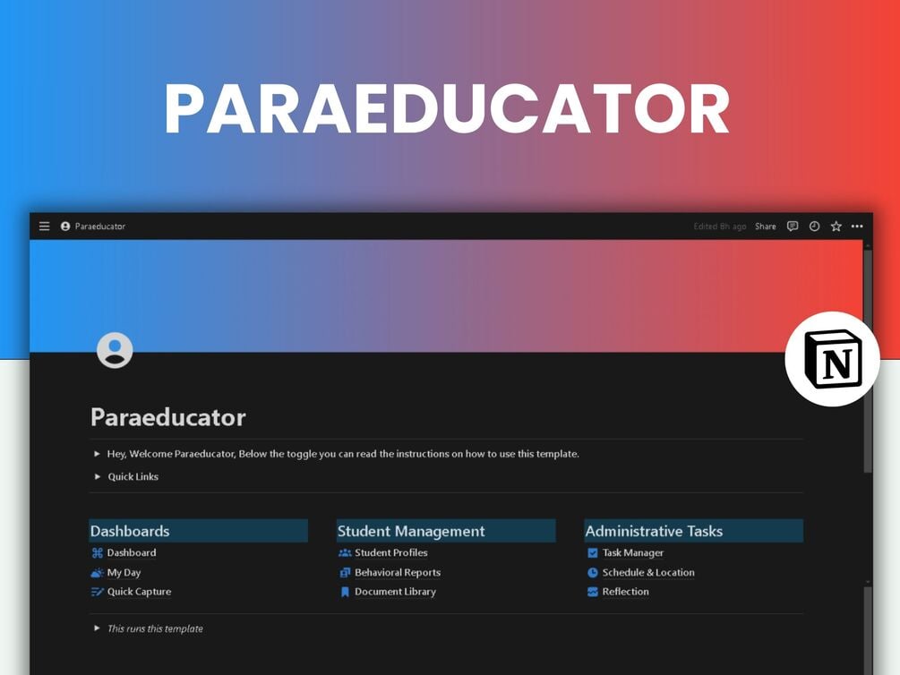 Paraeducator Notion