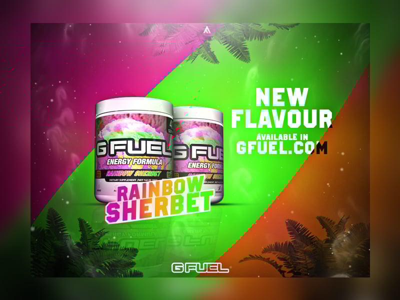 G Fuel Advert New Flavor (Rainbow Sherbet) PSD