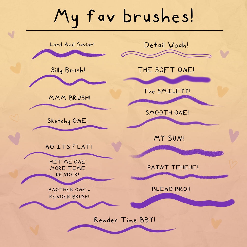 My Fav Brushes 💛💜
