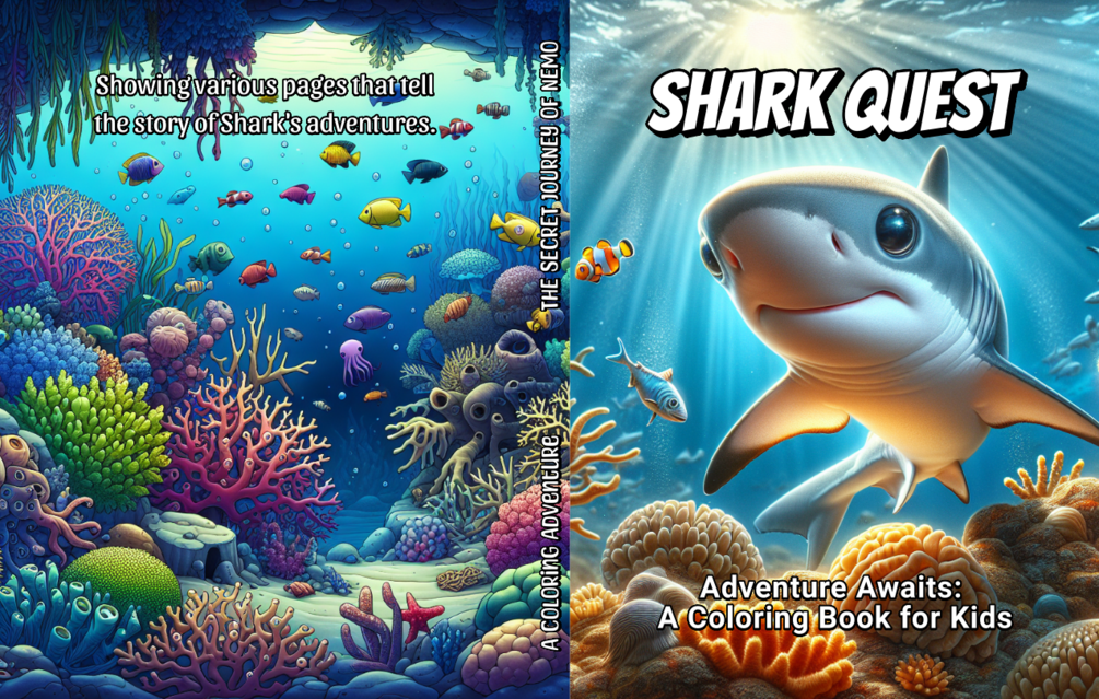 SHARK QUEST Adventure Awaits: A Coloring Book for Kids