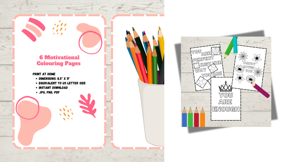 Inspirational Pages, Colouring Pages for Teens