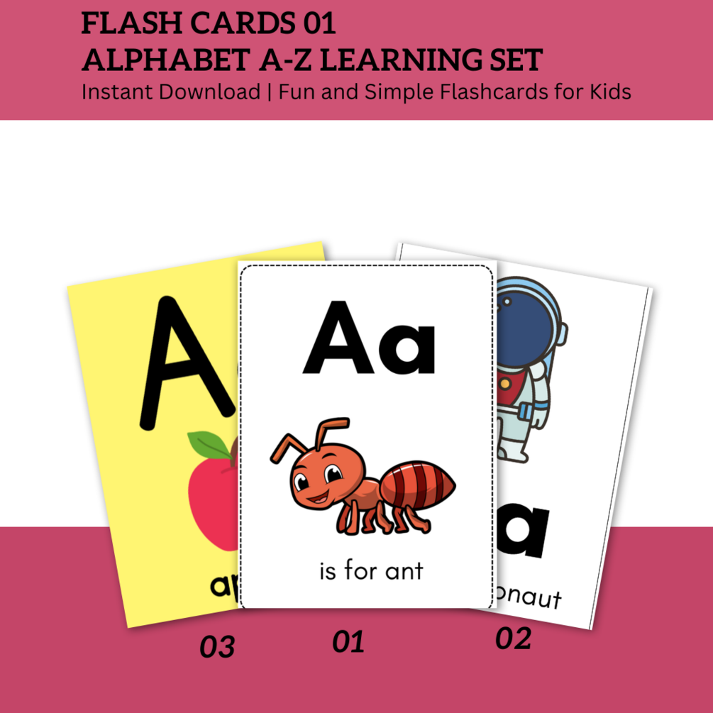 FLASH CARDS 01 Alphabet A-Z Learning Set