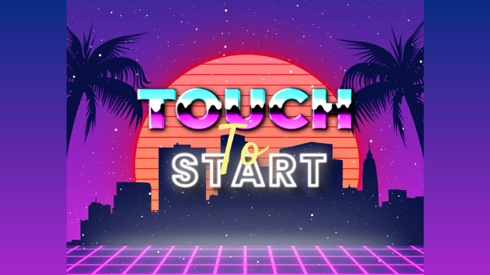 Retro Skyline Touch To Start Screen