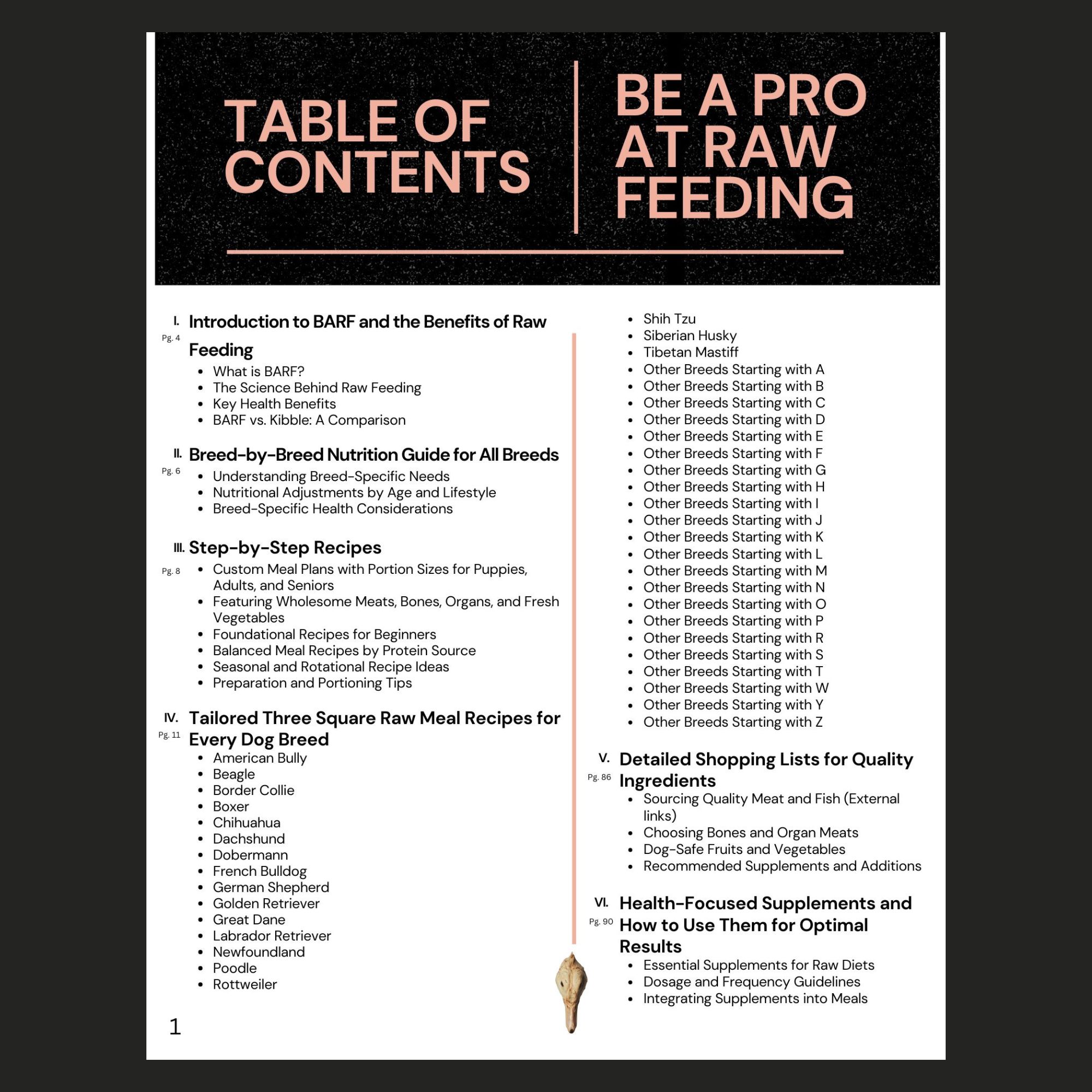 BARF: Raw Dog Feeding Nutrition Recipes | Raw Diet for All Breeds ...