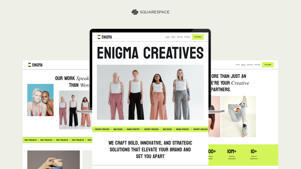 Enigma Creatives — A Bold & Modern Squarespace Template for Creative ...