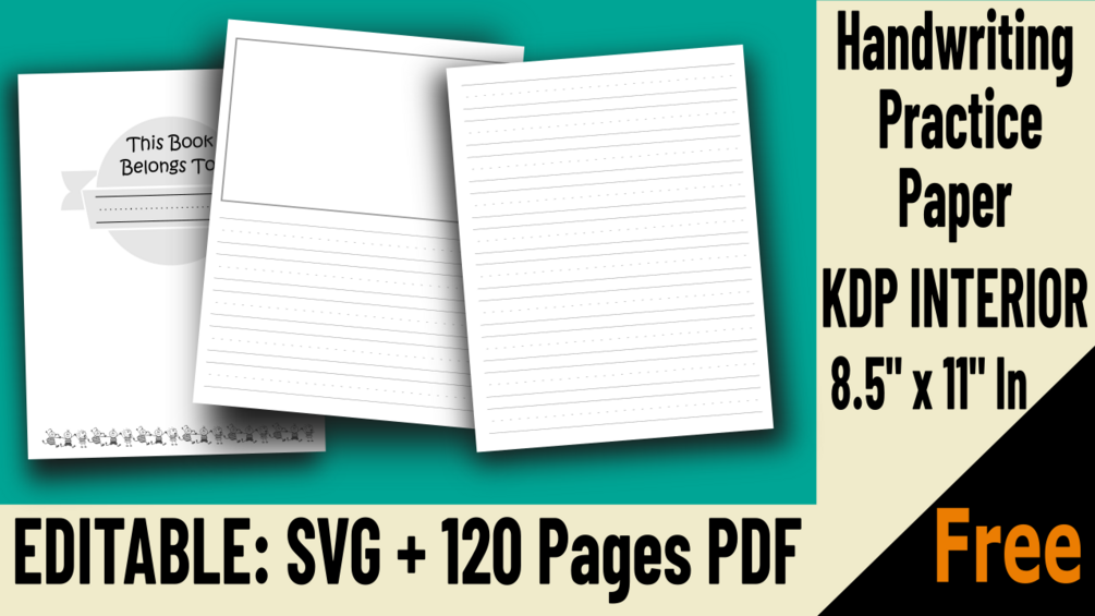 Handwriting Practice Paper 120 Blank Writing Pages, Kindergarten ...