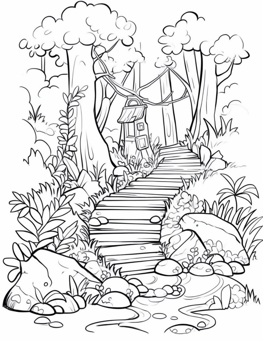 50 Forest Dreams Coloring Pages for Adults and Kids Instant Download ...