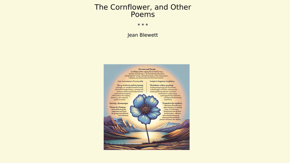 The Cornflower, and Other Poems