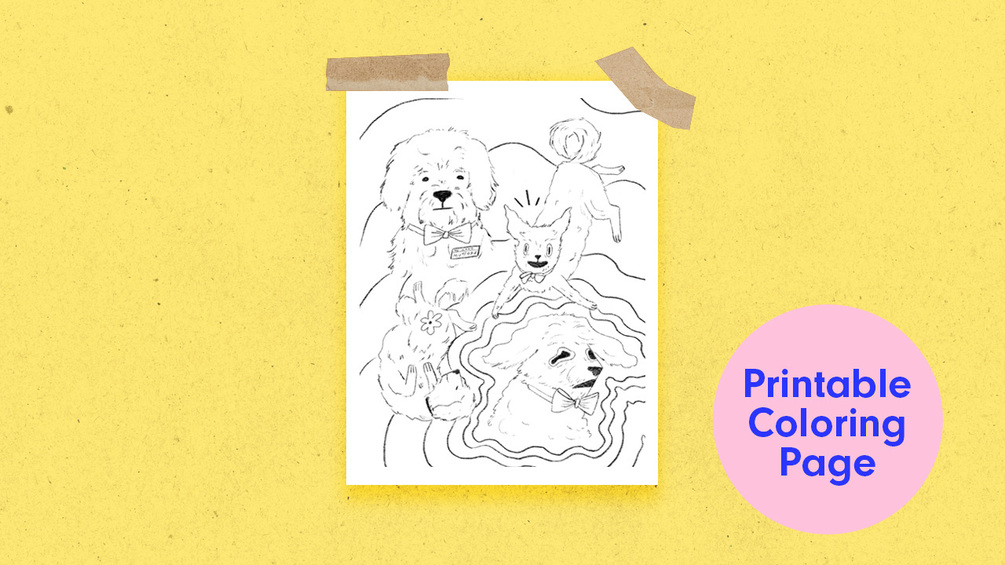 Mutt Para Colorear | Digital Coloring Page