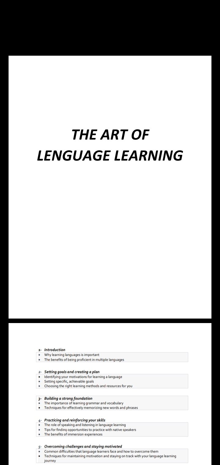 The art of lenguage learning