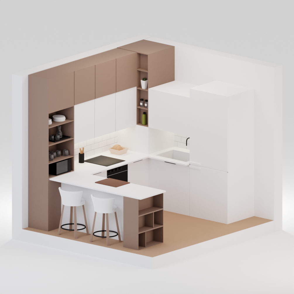 Little Kitchen Blender 3D Model