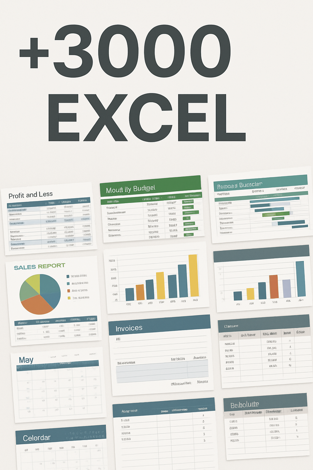 +3000 excel templates