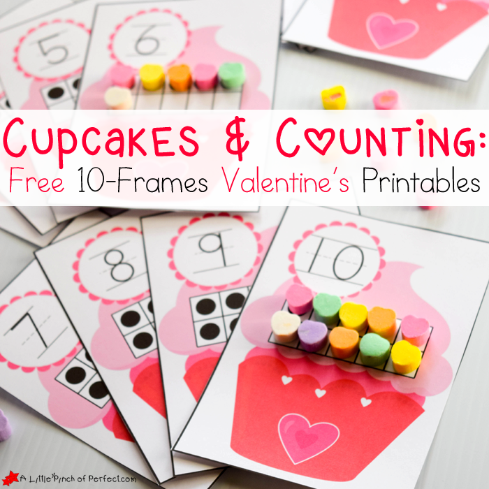 Free 10-Frames Valentine's Day Math Printables