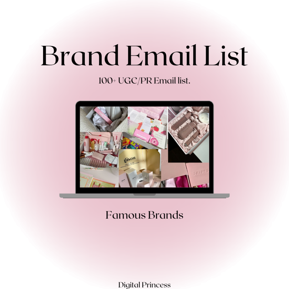 Ultimate PR & UGC Brand Contact List for Creators