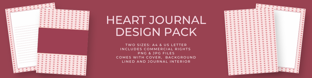 Heart-Theme Journal Design Pack (PLR)
