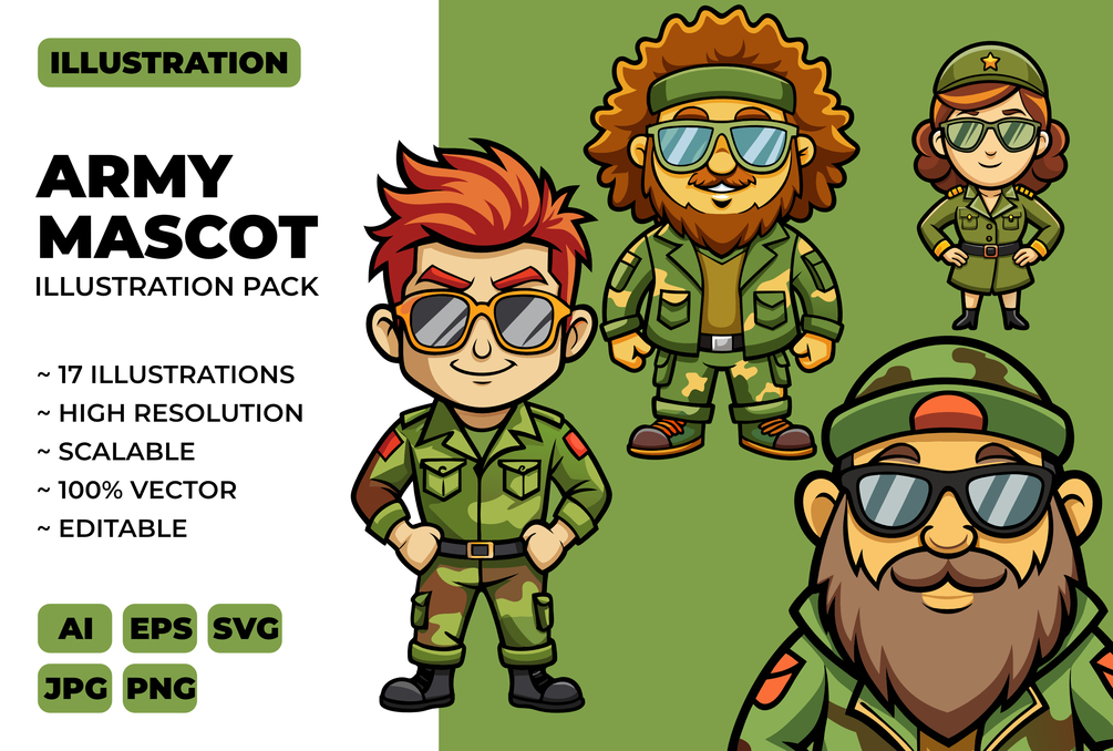 17 Human Army Mascot