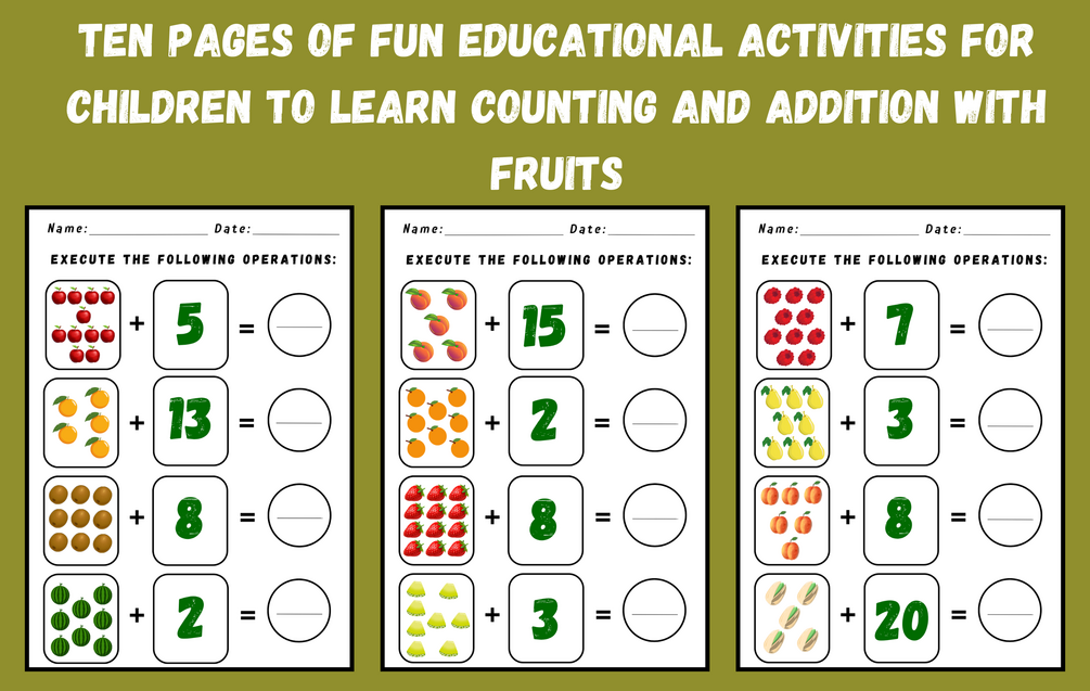 The Adventure of Counting and Adding with Fruits