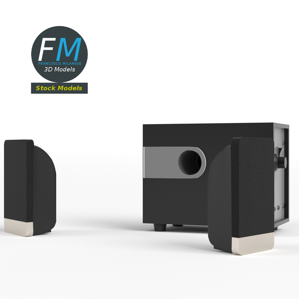 3D MODEL - Computer speakers