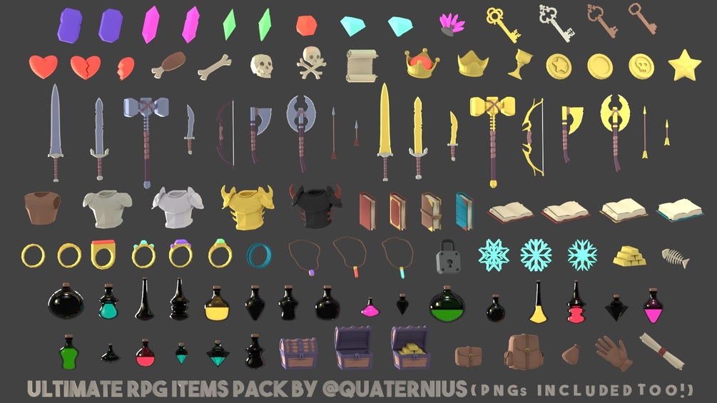 (FREE PRODUCT) Ultimate RPG 3D Model Pack